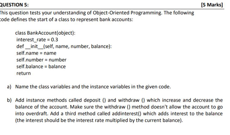 Solved (5 Marks] QUESTION 5: This question tests your | Chegg.com