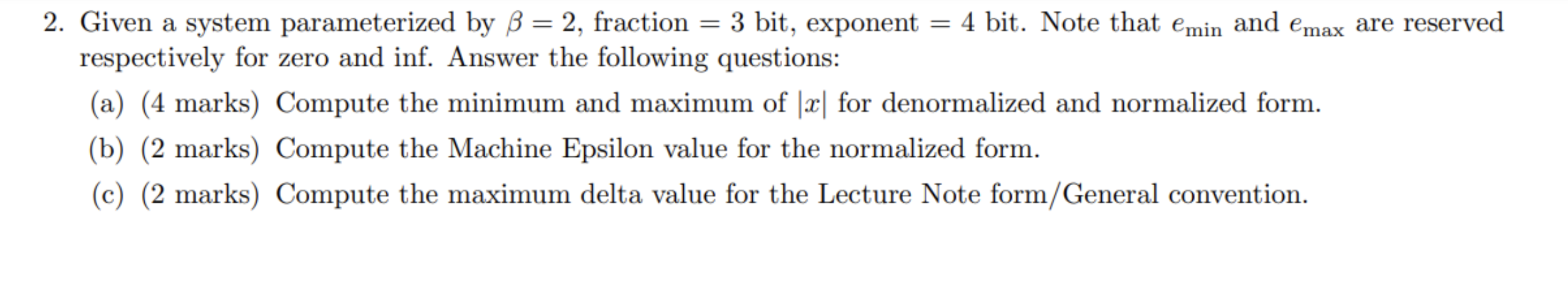 Solved 2. Given a system parameterized by β=2, fraction =3 | Chegg.com