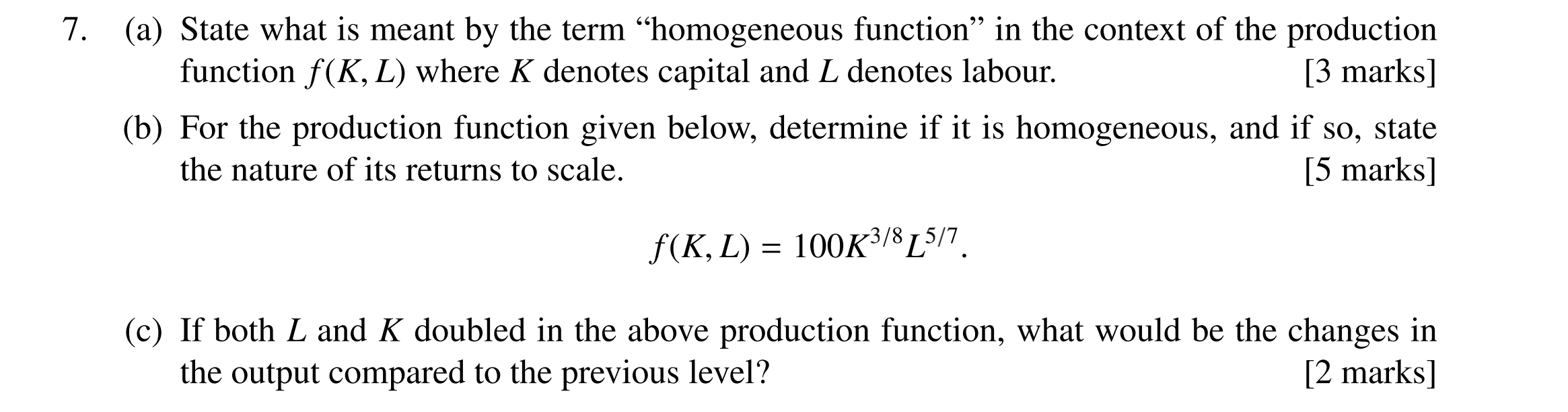 Solved 7. (a) State what is meant by the term “homogeneous | Chegg.com