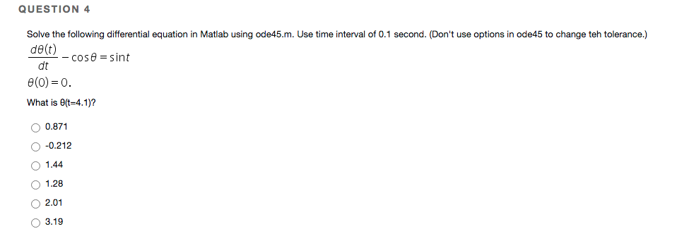 Solved QUESTION 4 Solve the following differential equation | Chegg.com