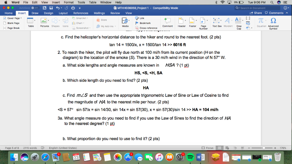 Solved 9 % D Word File Table Window Help Edit View Insert | Chegg.com