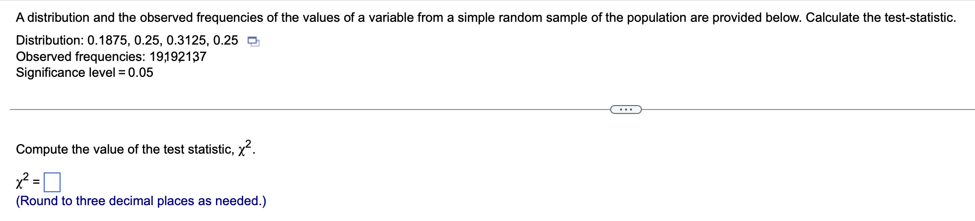Solved A distribution and the observed frequencies of the | Chegg.com