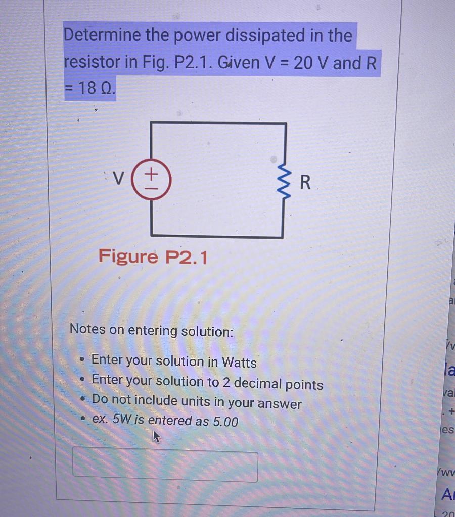 Solved Find Vfb in the circuit in Fig. P2.20. Given the | Chegg.com