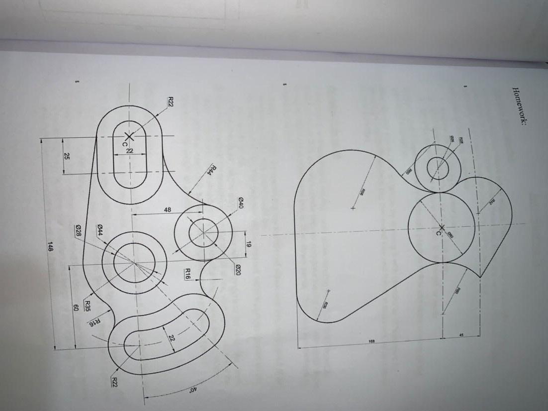 Solved AutoCAD drawing assignment: Can you please draw these | Chegg.com