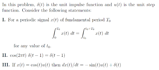 Solved In this problem, 8(t) is the unit impulse function | Chegg.com