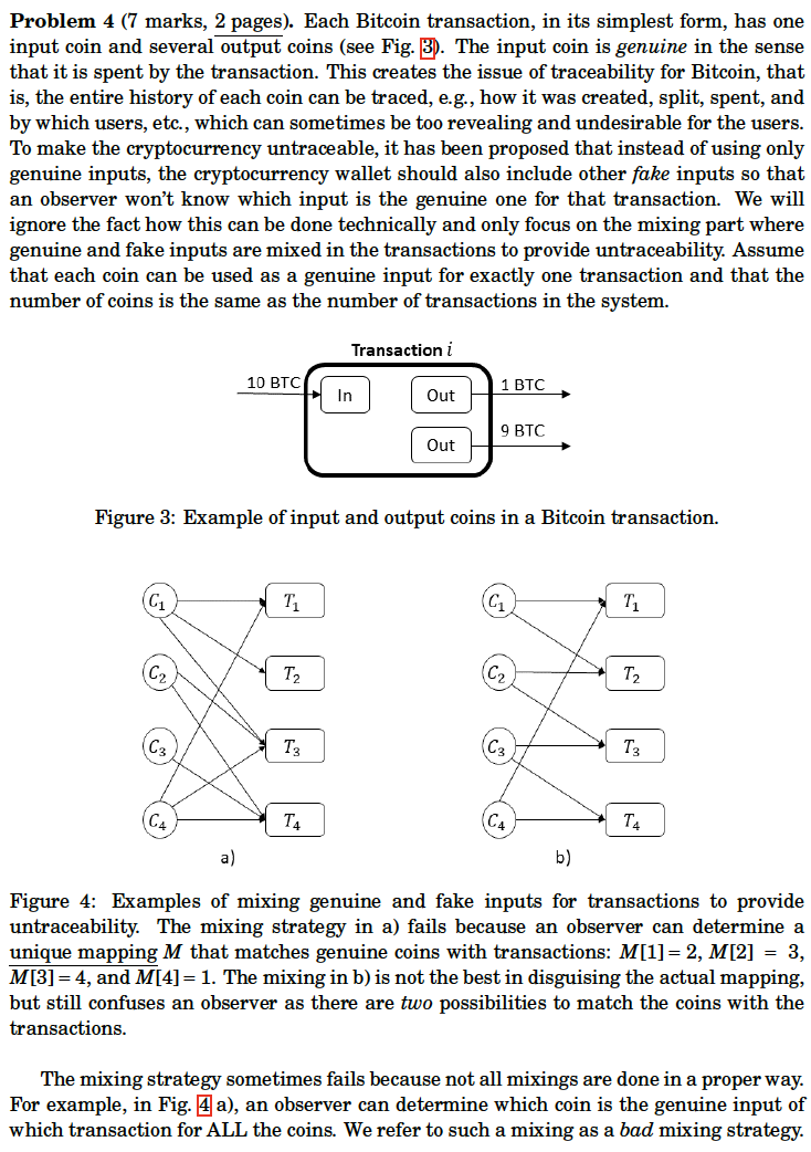 Solved Problem 4 (7 marks, 2 pages). Each Bitcoin | Chegg.com