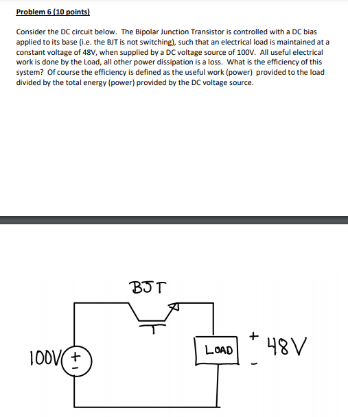 Solved Problem 6 (10 points) Consider the DC circuit below. | Chegg.com