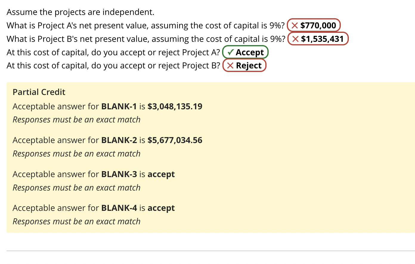 Solved Assume the projects are independent. What is Project | Chegg.com