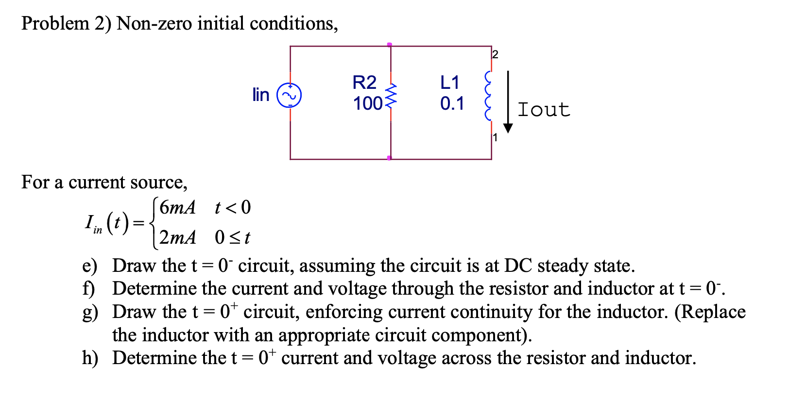 Solved Problem 2) Non-zero initial conditions, lin R2 100% | Chegg.com