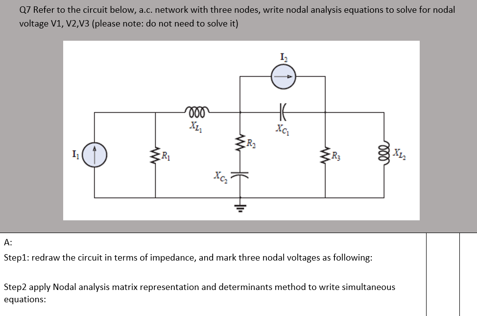 Solved Q7 Refer to the circuit below, a.c. network with | Chegg.com