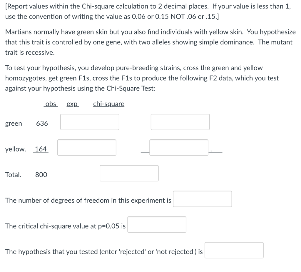 Solved [Report values within the Chi-square calculation to 2 | Chegg.com