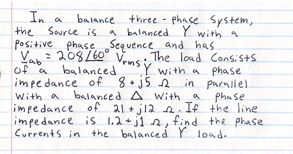 Solved In a a 4 a balance three-phase system, the Source is | Chegg.com