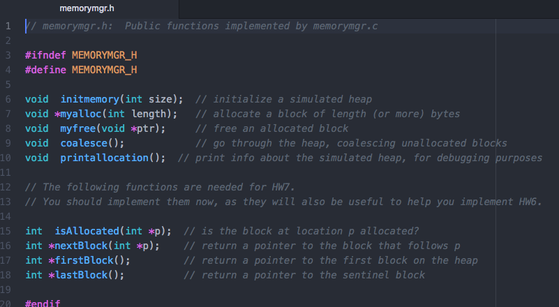 In this assignment, you will build a memory manager | Chegg.com