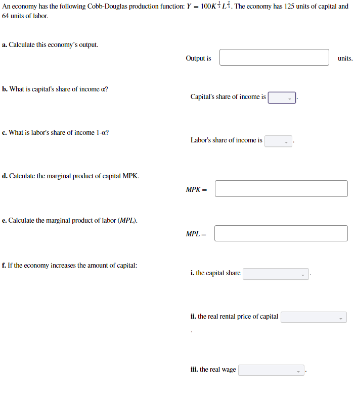 Solved Last 3(i,ii,iii) have 3 options (increase, decrease, | Chegg.com