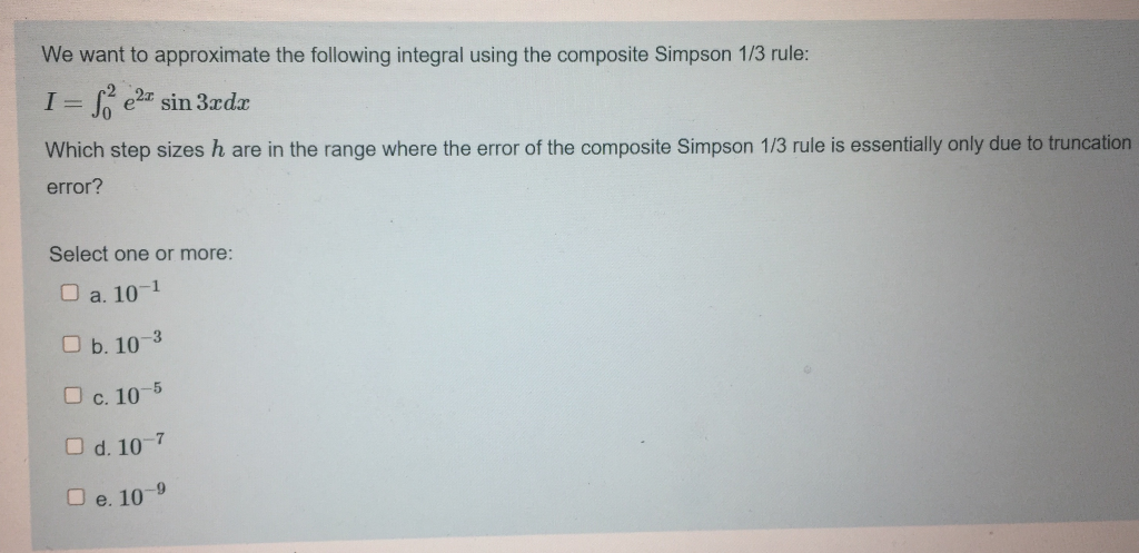 Solved We want to approximate the following integral using | Chegg.com
