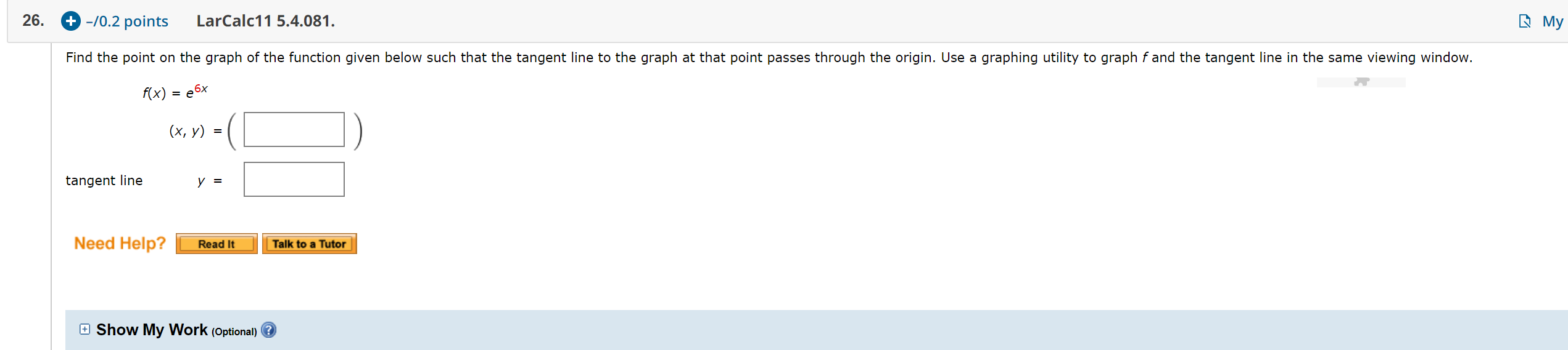 Solved 26. + -/0.2 points LarCalc11 5.4.081. сму Find the | Chegg.com