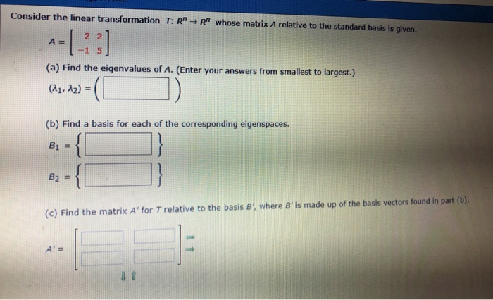 Solved Consider the linear transformation T: Rn → Rn whose | Chegg.com