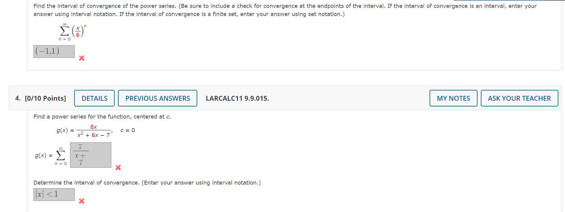 Solved answer using interval notation. If the interval of | Chegg.com