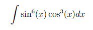 Solved ∫sin6(x)cos3(x)dx | Chegg.com