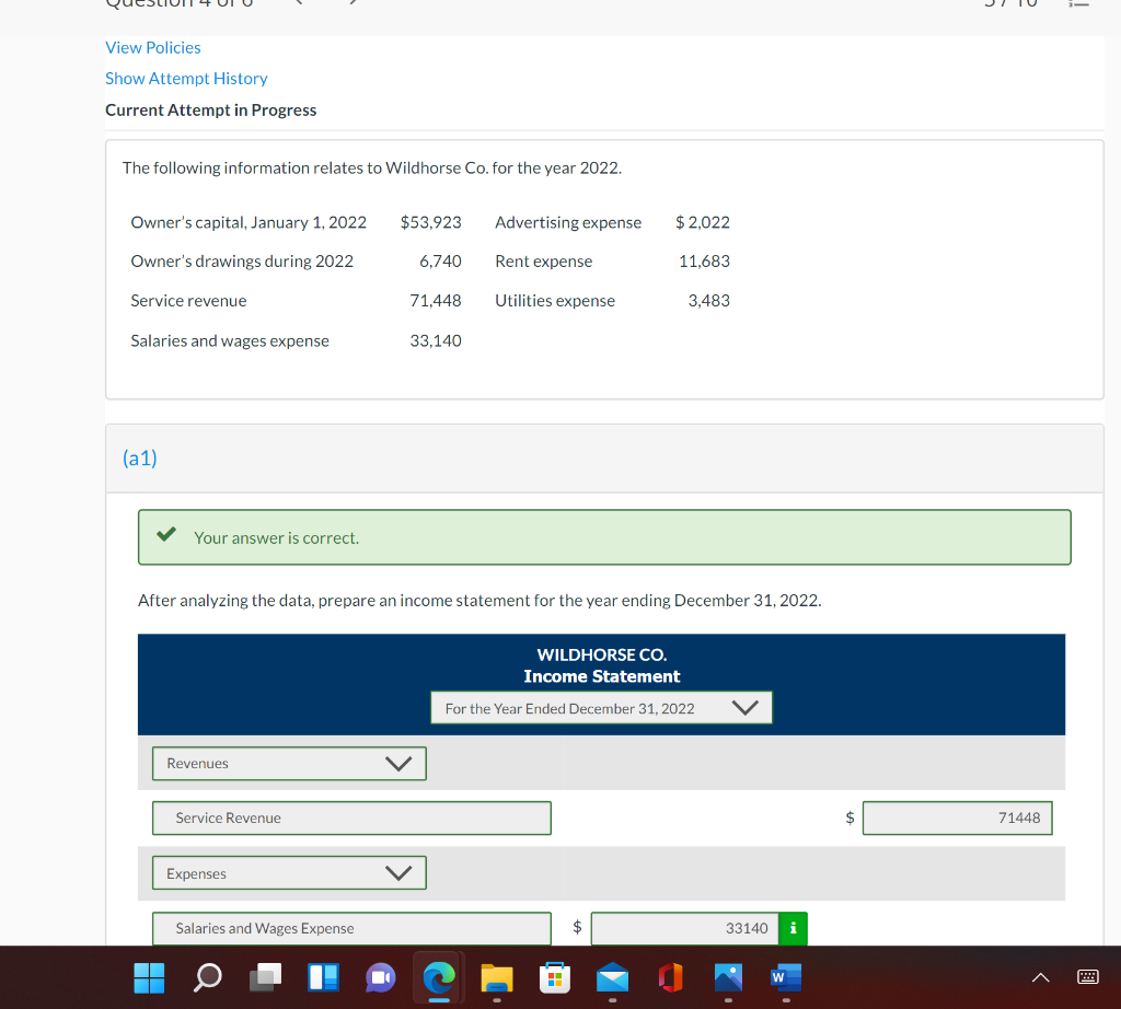 Solved View Policies Show Attempt History Current Attempt in | Chegg.com