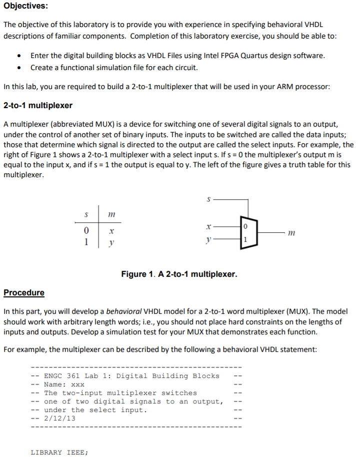 Solved Objectives: The objective of this laboratory is to | Chegg.com