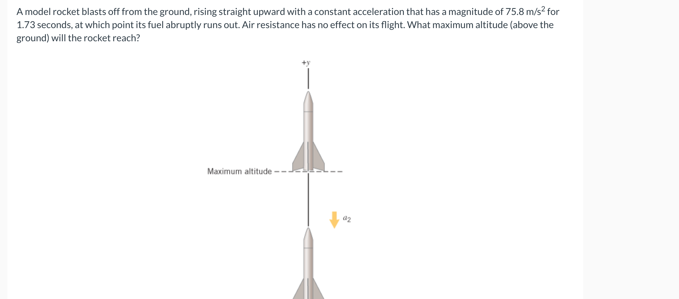 Solved A model rocket blasts off from the ground, rising | Chegg.com