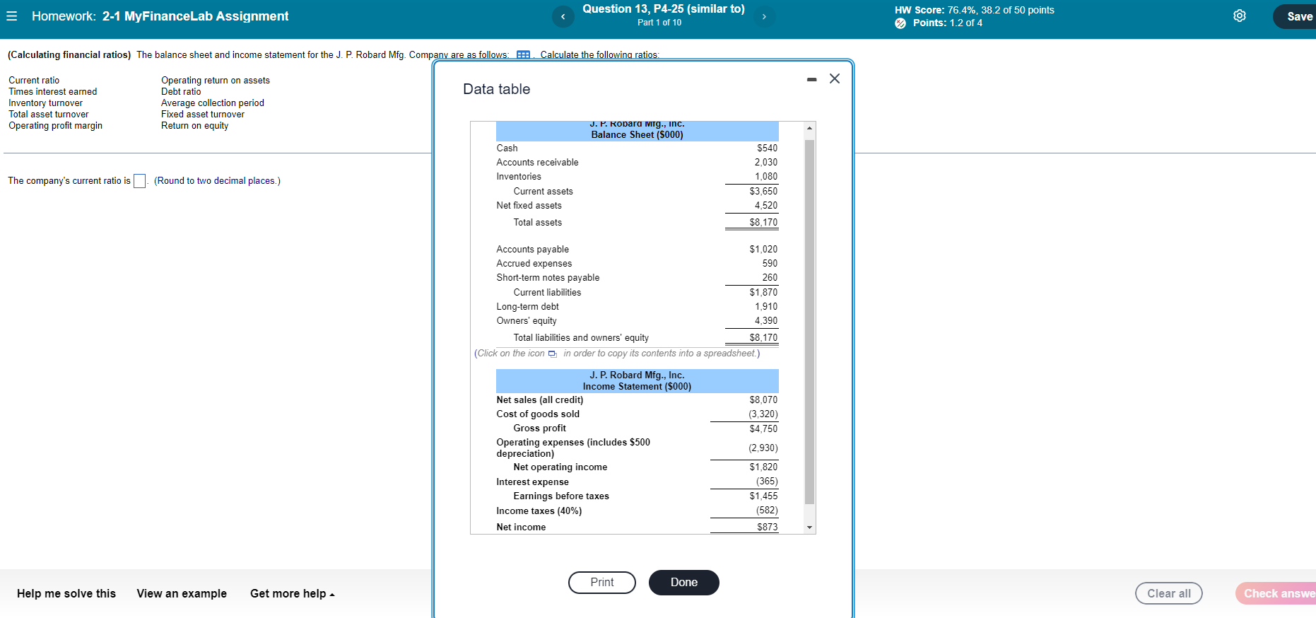 Solved = Homework: 2-1 MyFinanceLab Assignment Question 13, | Chegg.com