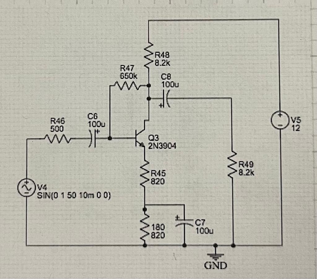 Solved a) Redraw the amplifier circuit shown above b) | Chegg.com