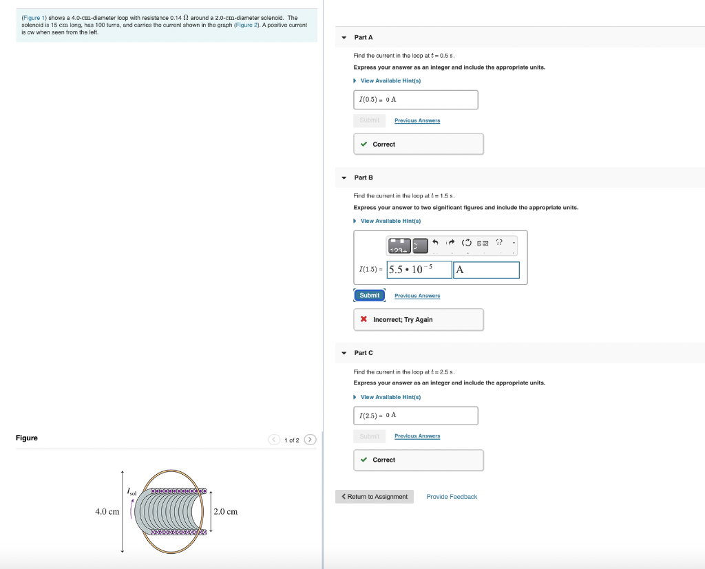 Solved (Figure 1) shows a 4.0-cm-diameter loop with | Chegg.com