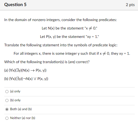 Solved In the domain of integers, let P(x,y) be the | Chegg.com