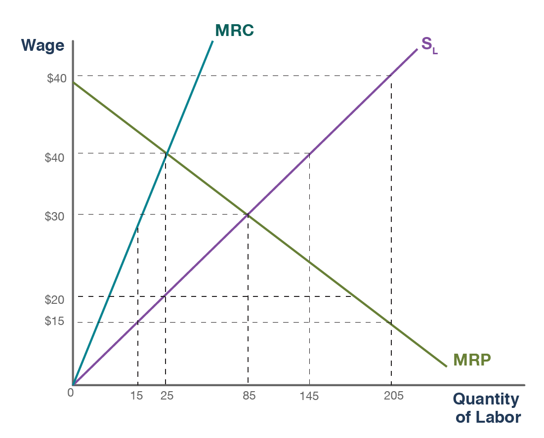 Solved Yksi is a monopsonist in its labor market. The graph | Chegg.com