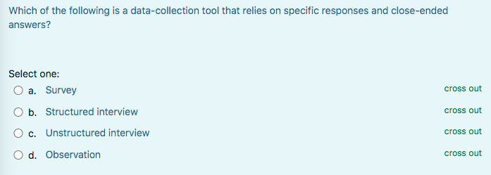 Solved Which of the following is a data collection tool that | Chegg.com