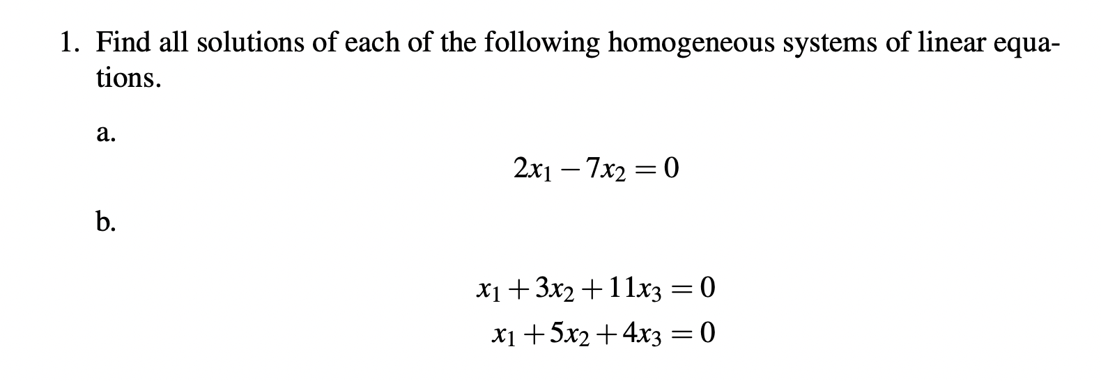 Solved 1. Find all solutions of each of the following | Chegg.com