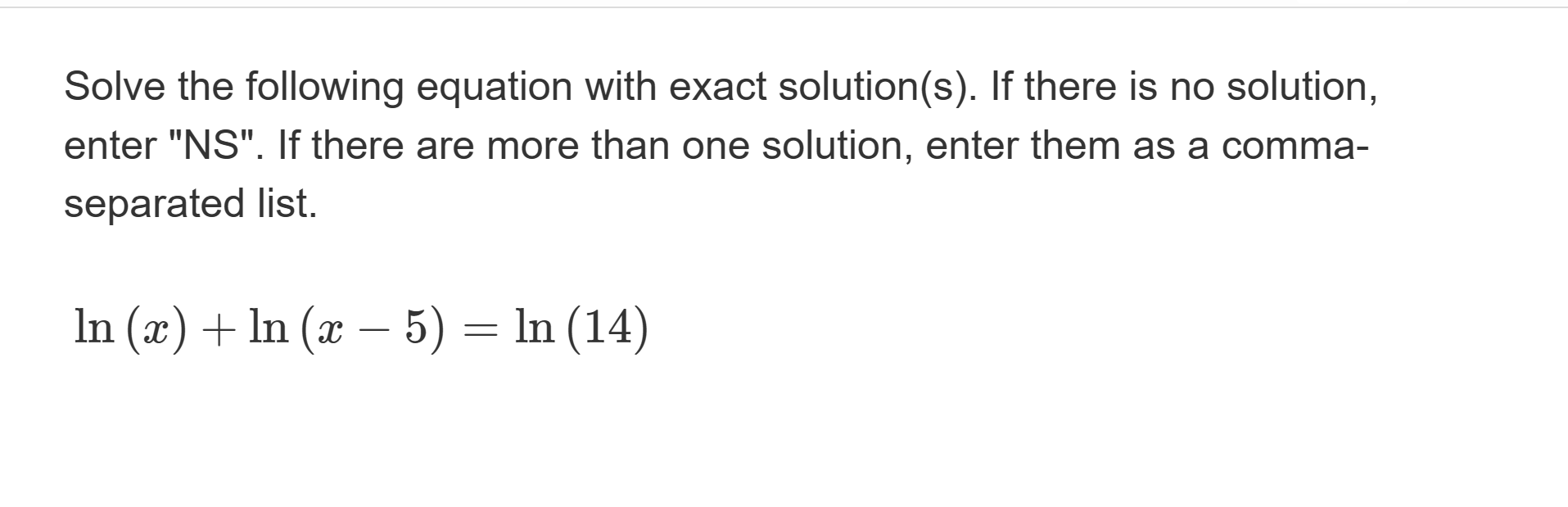 Solved Solve the following equation with exact solution(s). | Chegg.com