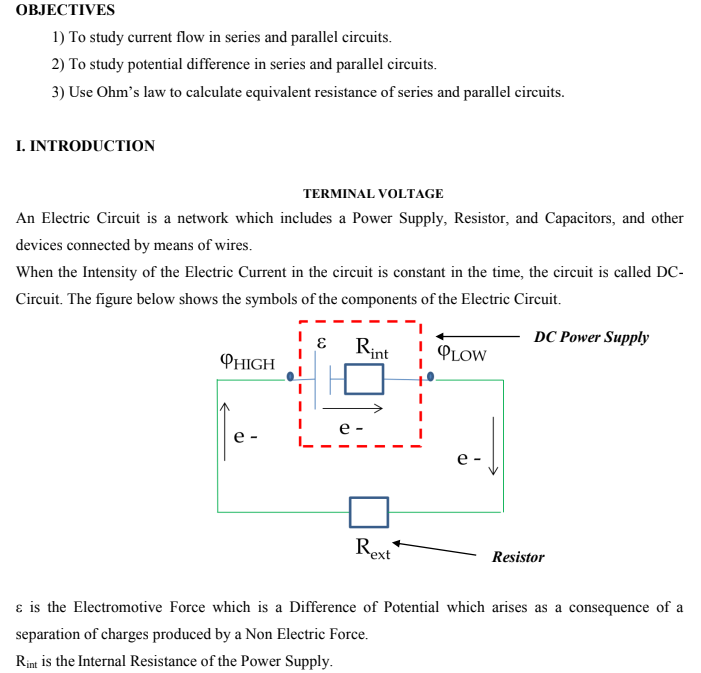 Potential Difference In Series And Parallel Circuits Circuit Diagram