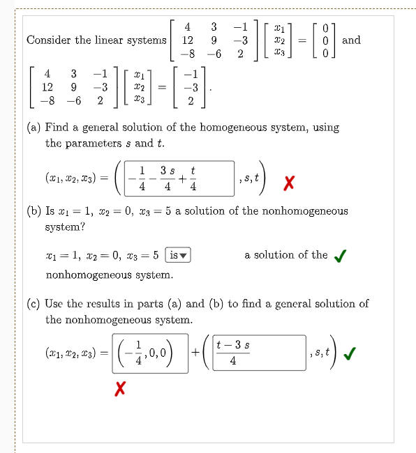 Solved Consider the linear systems | Chegg.com