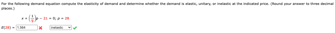 Solved places.) E(28)=x+(91)p−21=0;p=28x | Chegg.com