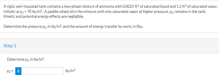 Solved A rigid, well-insulated tank contains a two-phase | Chegg.com