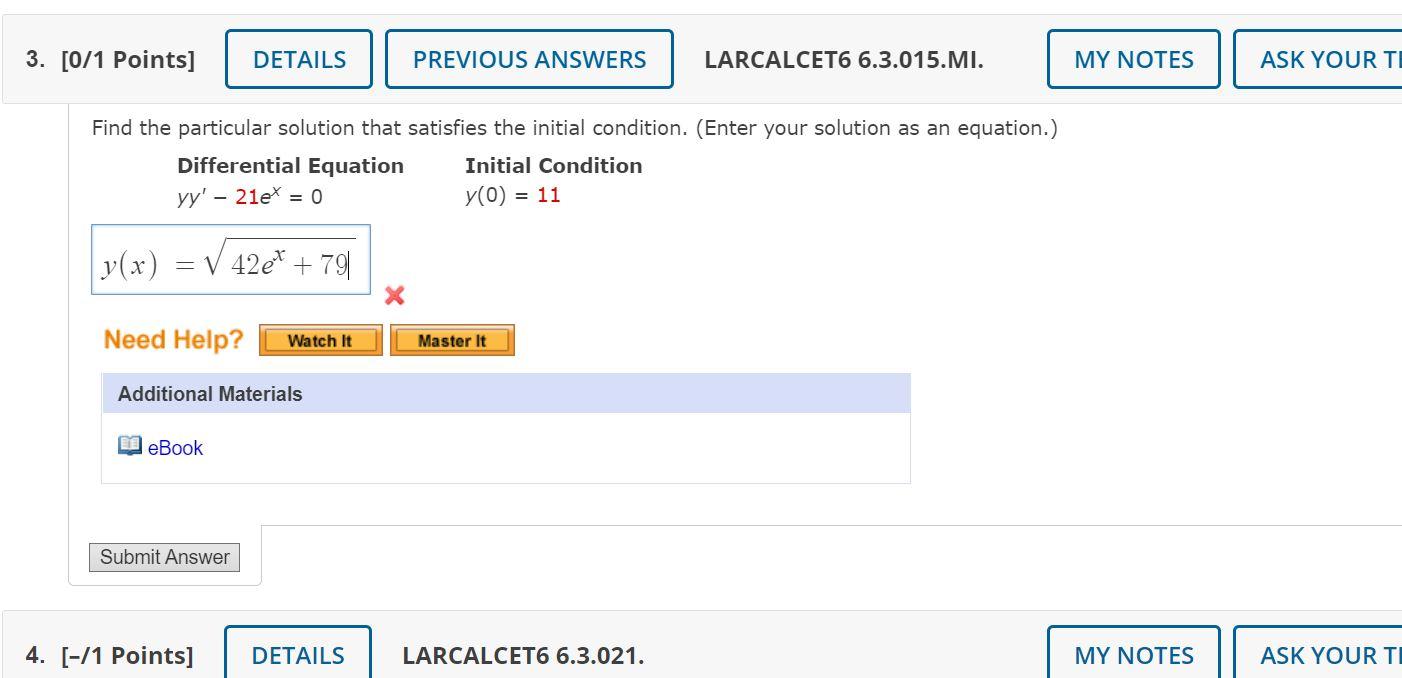 Solved 3. [0/1 Points] DETAILS PREVIOUS ANSWERS LARCALCET6 | Chegg.com