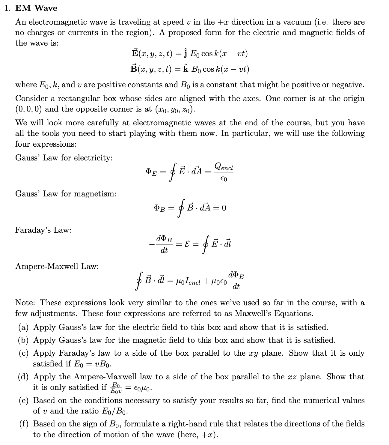 Solved EM Wave An electromagnetic wave is traveling at speed | Chegg.com