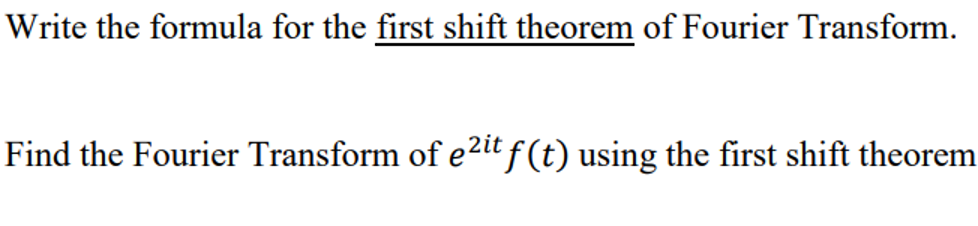 Solved 12 Consider The Function F T 1