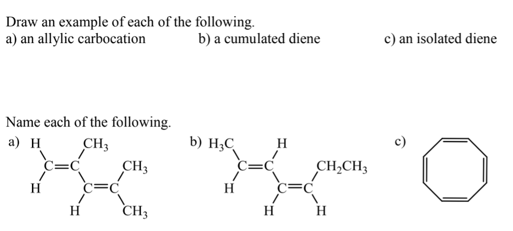 Solved Draw an example of each of the following. a) an | Chegg.com
