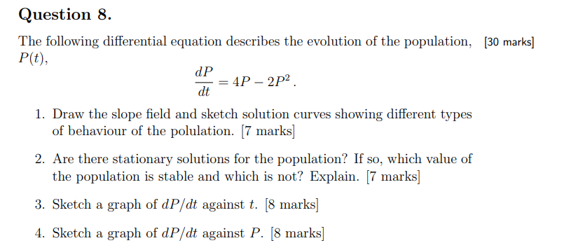 Solved The following differential equation describes the | Chegg.com