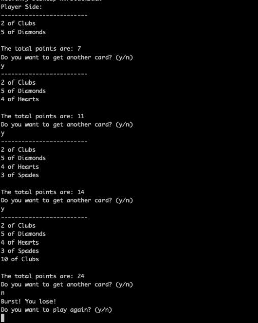 Solved Blackjack Card Game Create An Object Oriented Program