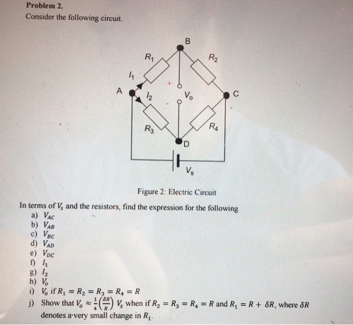 Solved Problem 2. Consider the following circuit. R1 Figure | Chegg.com