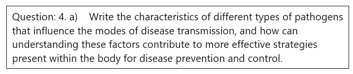 Solved Question: 4. ﻿a) ﻿Write the characteristics of | Chegg.com