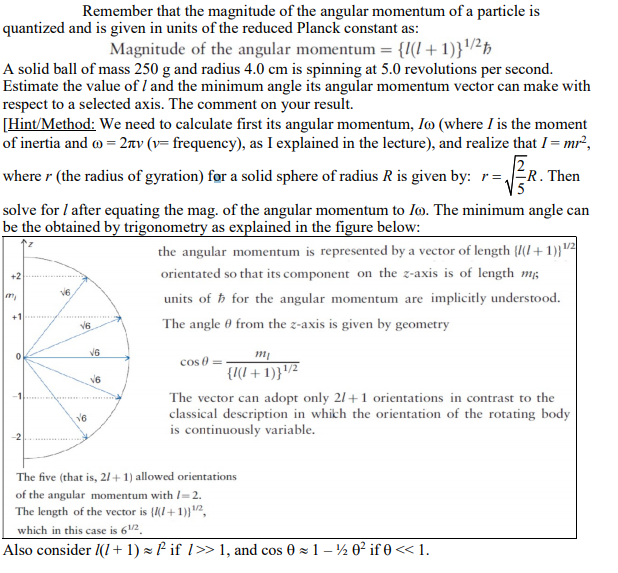 Solved Remember that the magnitude of the angular momentum | Chegg.com