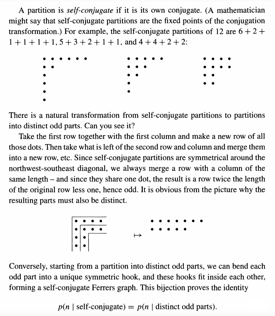 Solved A partition is self-conjugate if it is its own | Chegg.com
