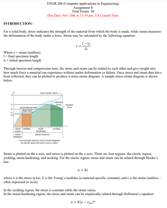 Solved ENGR 200 (Computer applications in Engineering) | Chegg.com