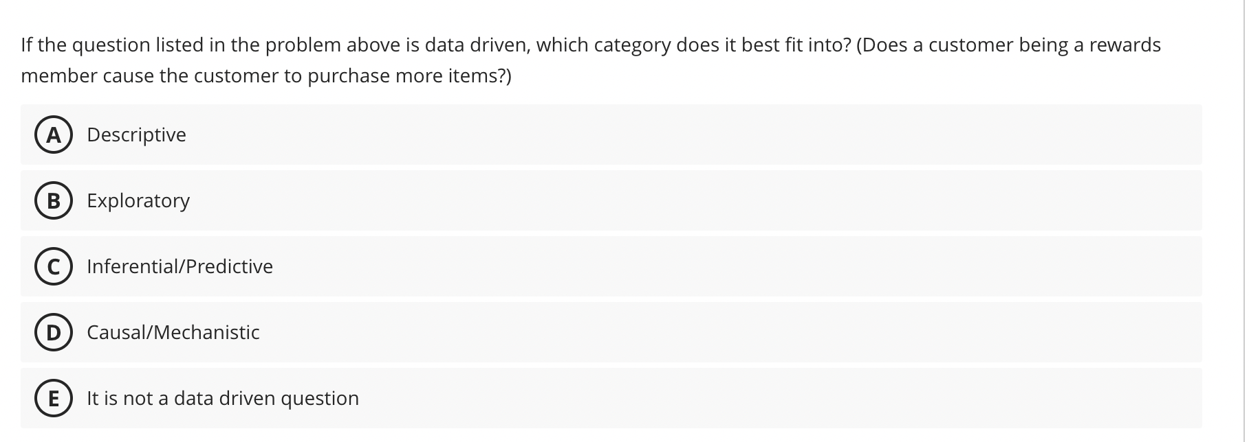 Solved If the question listed in the problem above is data | Chegg.com